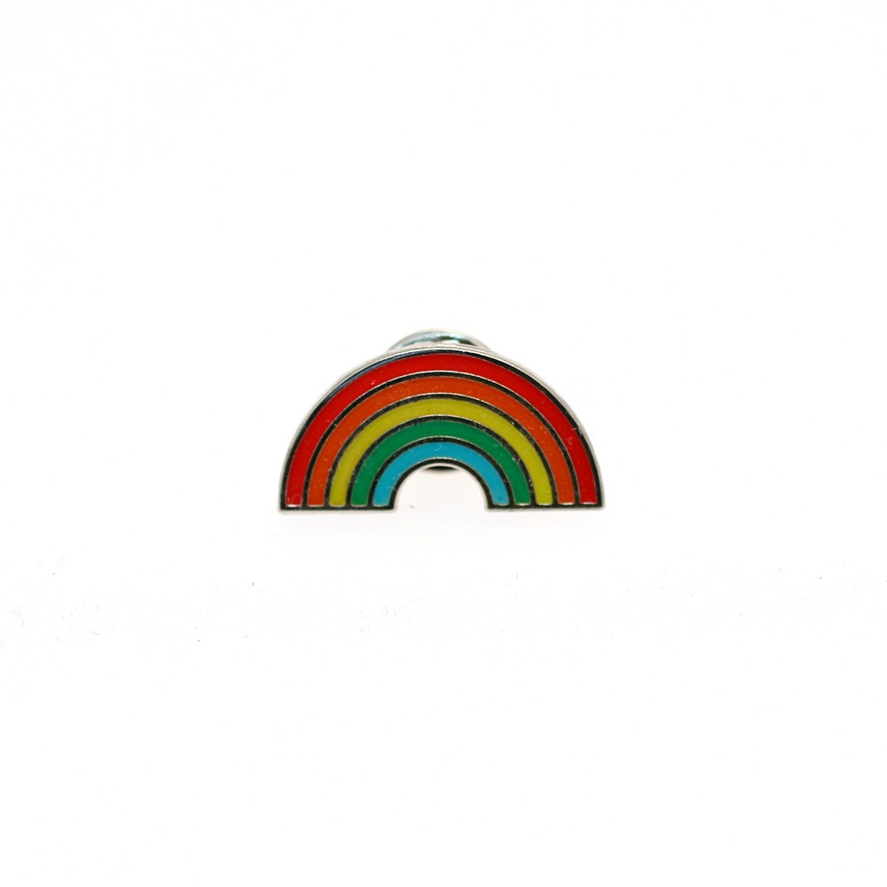 Rainbow Enamel Pin // Rainbow Lapel Pin Pride LGBT - Etsy