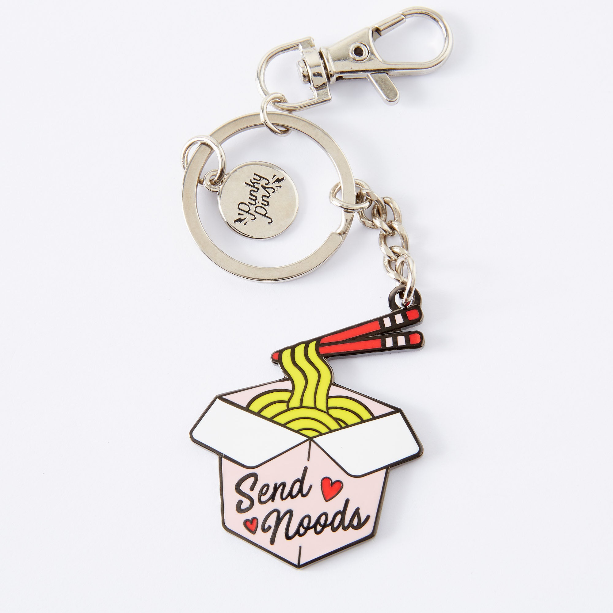 Send Noods Enamel Keyring/keychain // Ramen Noodles, Pho, Chopsticks ...