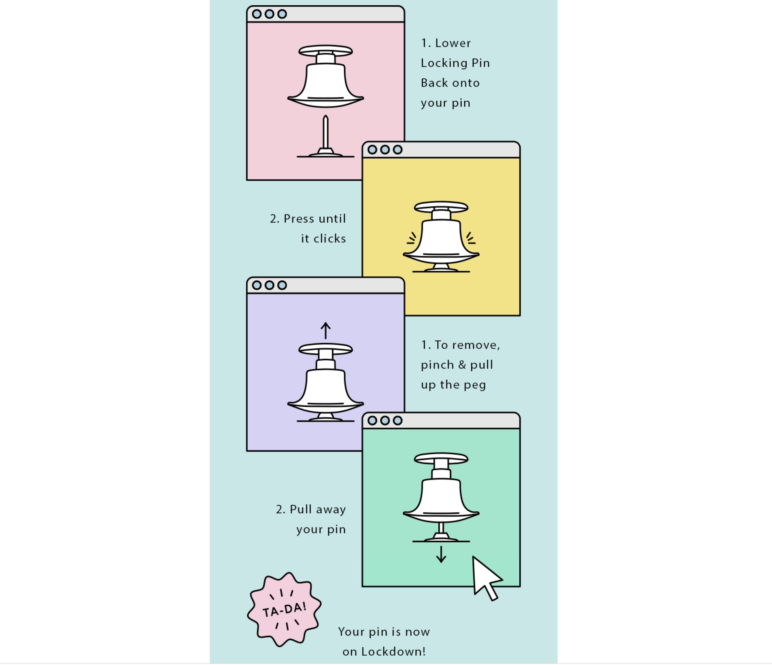 Secure Locking Pin Back // Deluxe Locking Pin Back // Locking - Etsy UK
