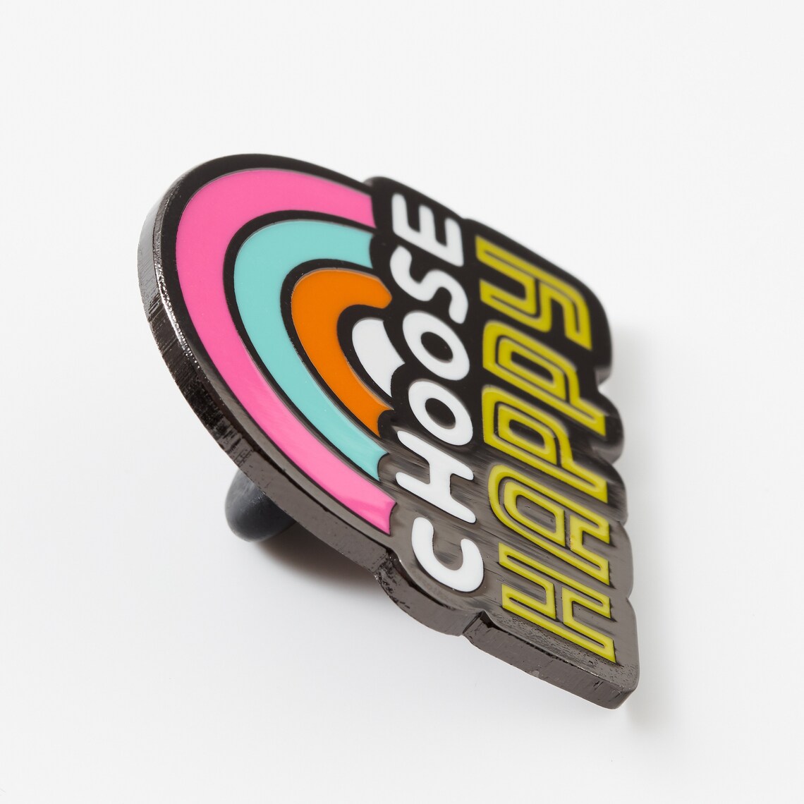 Choose Happy Enamel Pin // Pin Badge // Punky Pins - Etsy