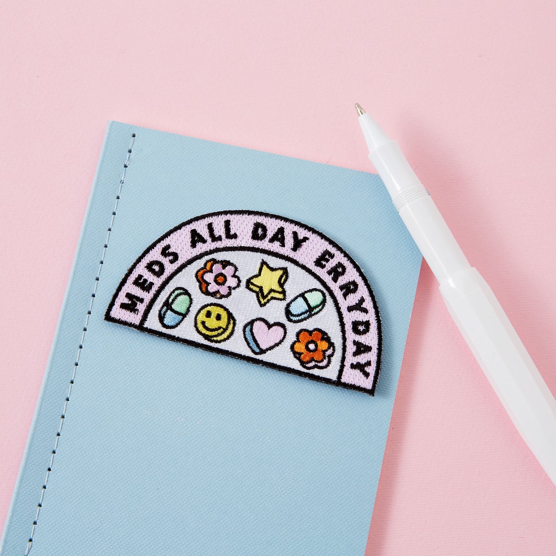 Meds All Day Everyday Iron-on Patch // Take Your Pills, Tablets ...