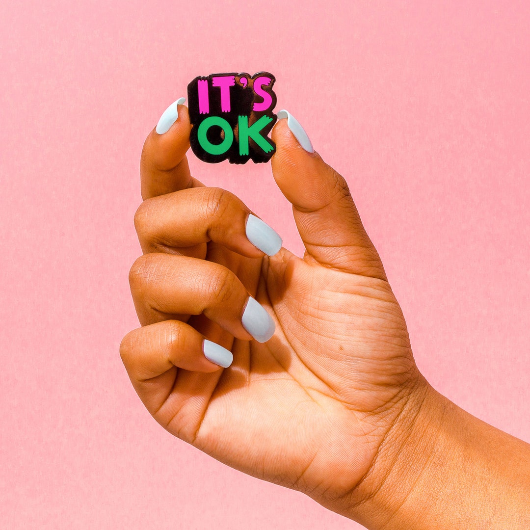 It's OK Pin // Enamel Pin // Letterbox Gift // Positivity Pin Badge ...