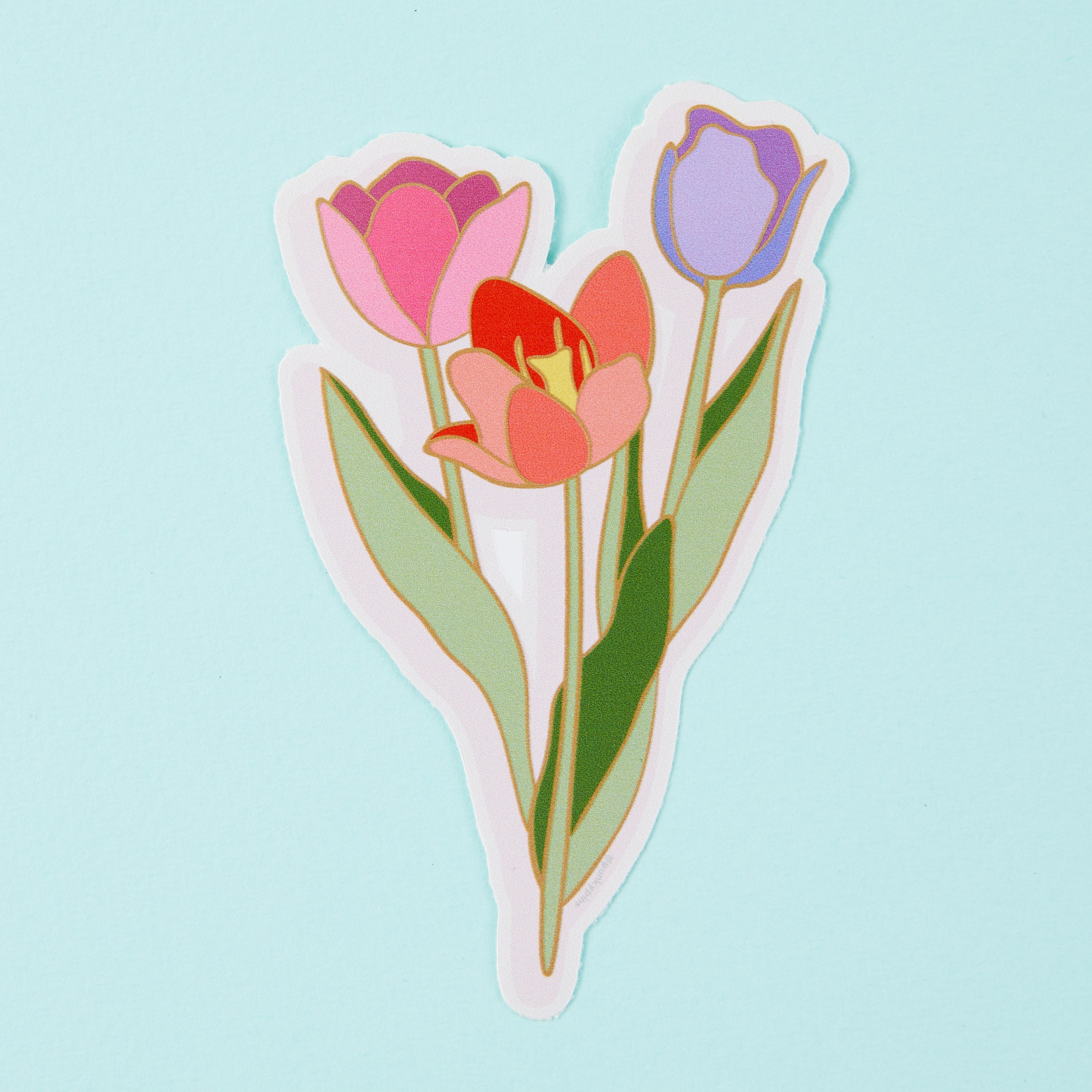 Tulip Flowers Vinyl Sticker // Laptop Stickers // Die Cut - Etsy UK
