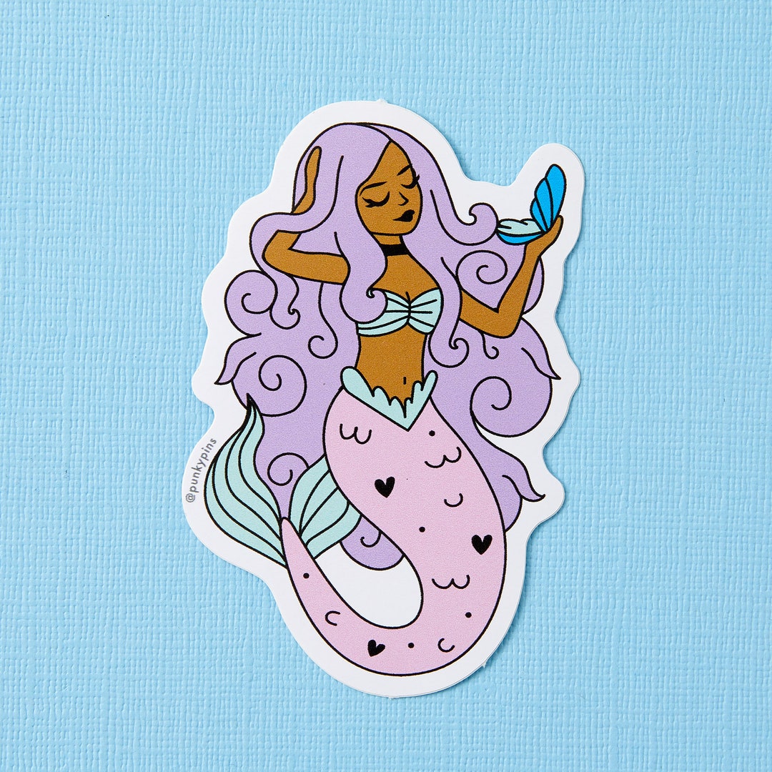 Mirror Mirror Mermaid Vinyl Sticker // Laptop Sticker // Decal - Etsy