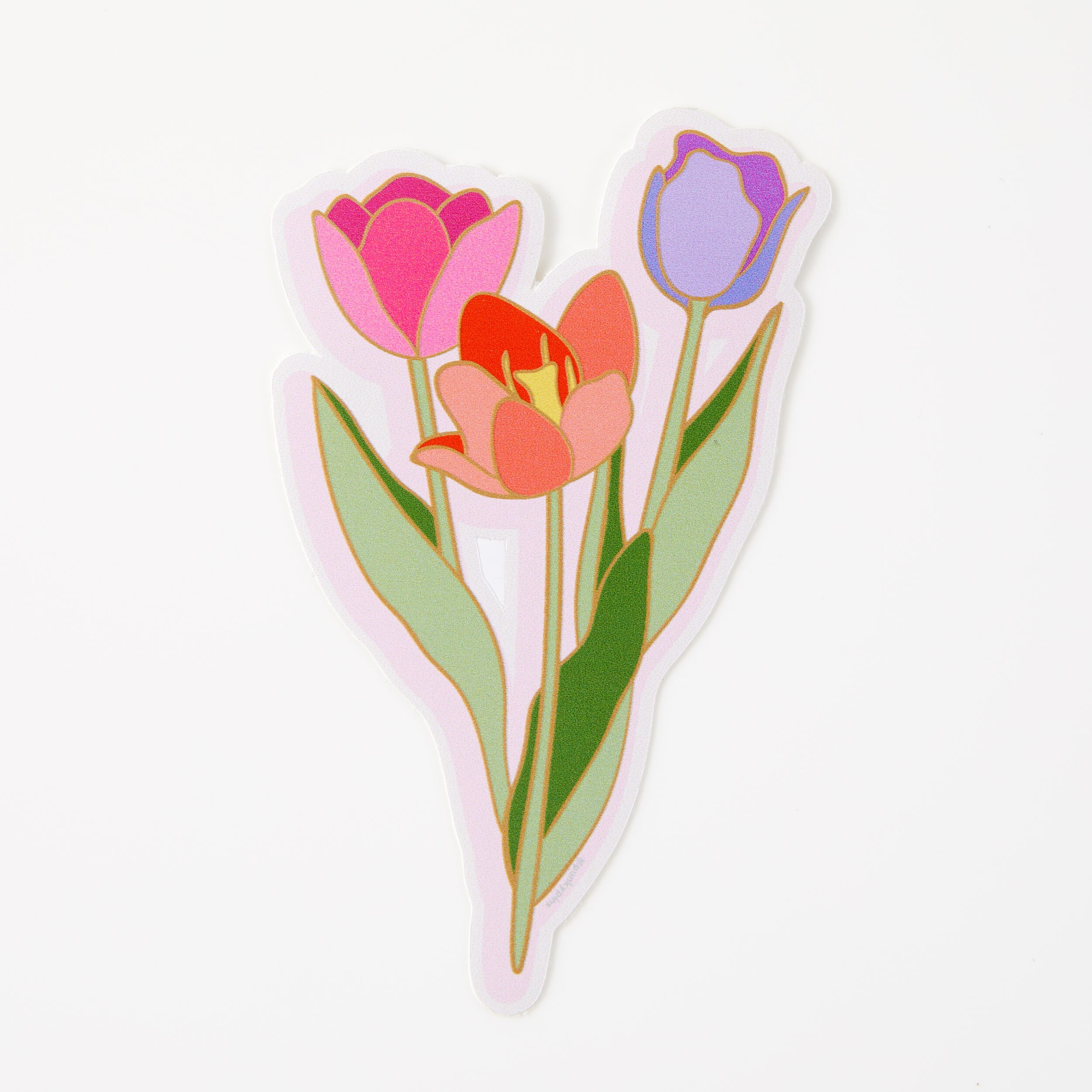 Tulip Flowers Vinyl Sticker // Laptop Stickers // Die Cut Sticker, Cute ...