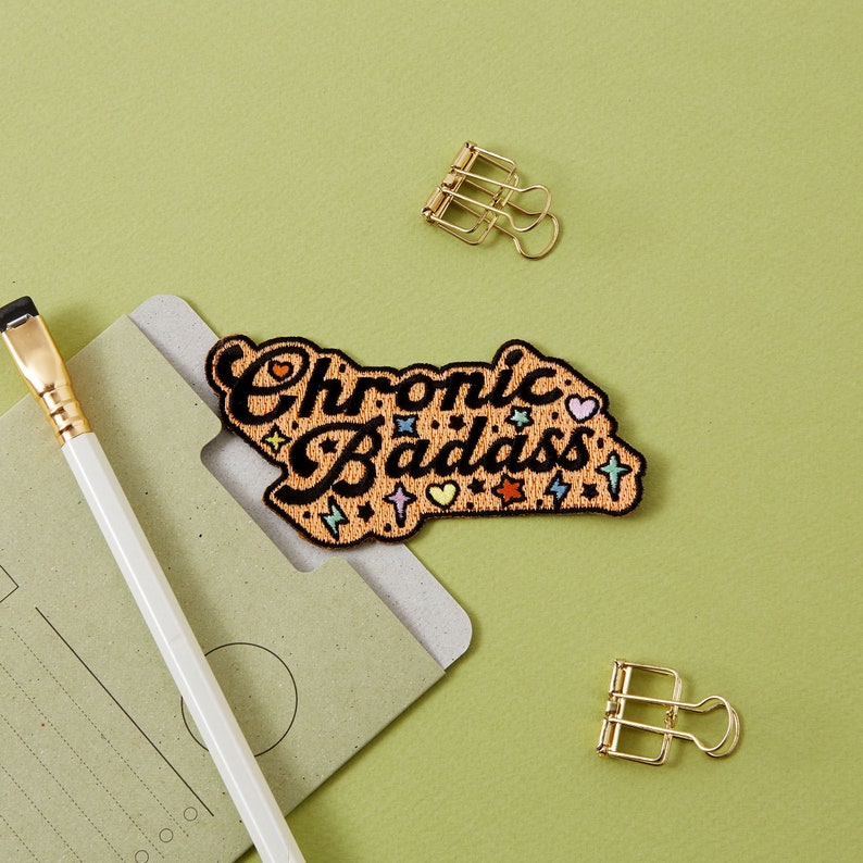 Chronic Badass Iron-on Patch // Embroidered Badge // Jacket Patch ...