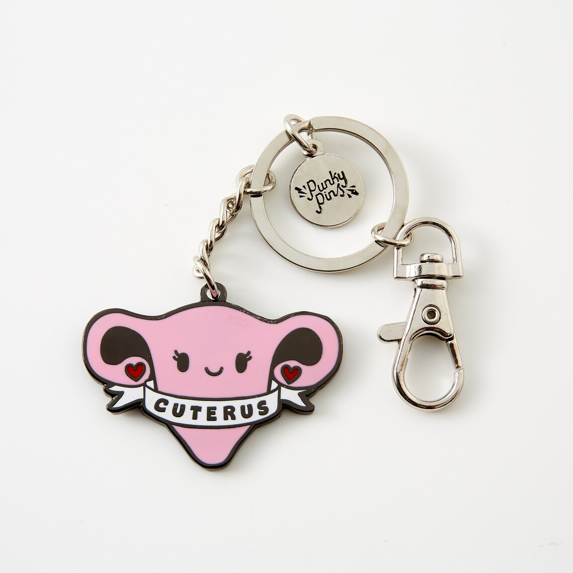 Cuterus Uterus Enamel Keyring/keychains // Key Ring, Key Chain - Etsy