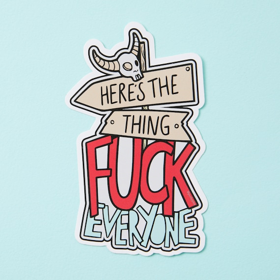 Here's the Thing Vinyl Sticker // Laptop Stickers // Die - Etsy