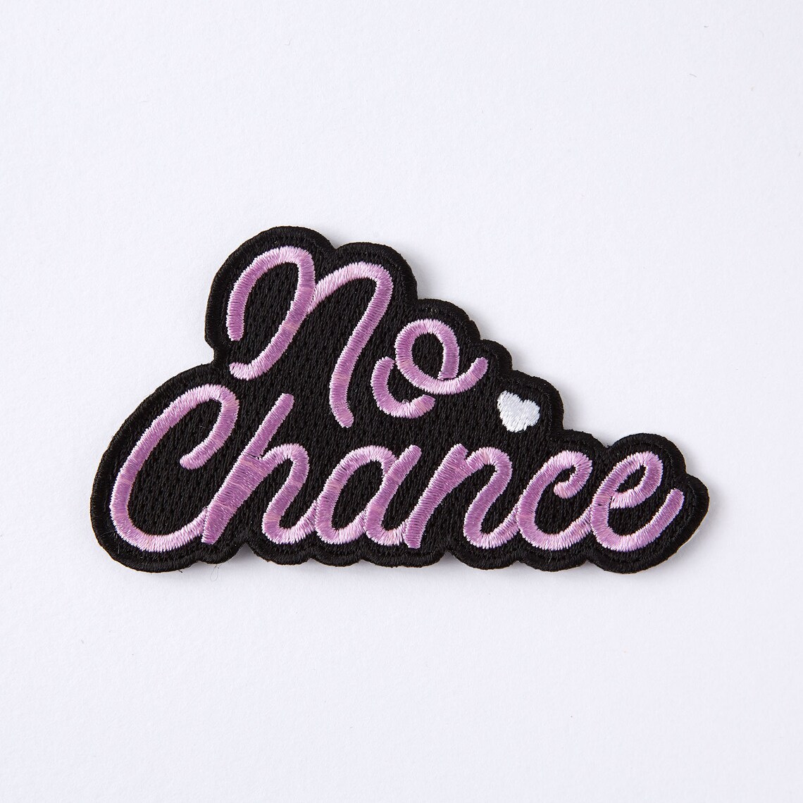 No Chance Embroidered Iron on Patch // Customise Applique/ - Etsy UK