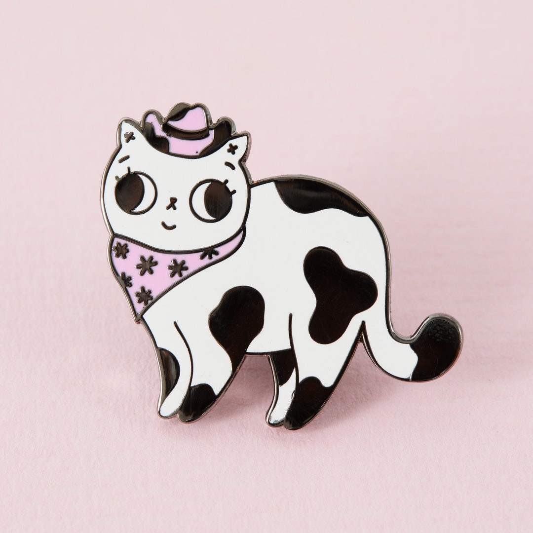 Rodeo Kitty Enamel Pin - Punky Pins - Etsy