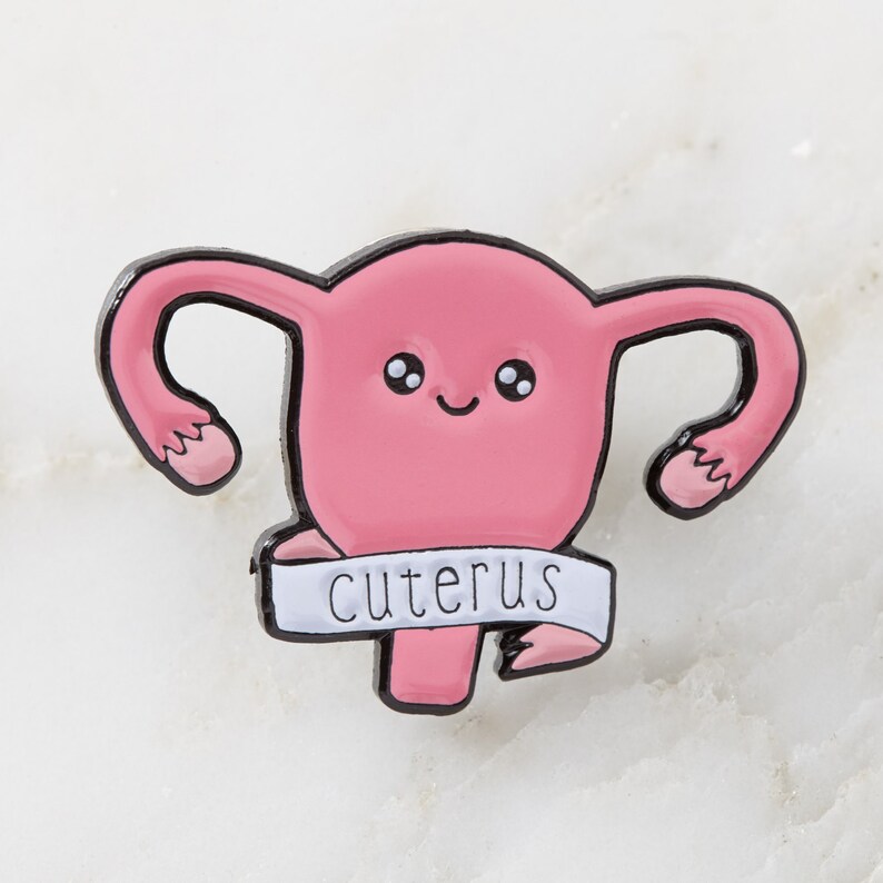 Cuterus Enamel Pin // Cuterus pin lapel pin uterus feminist | Etsy