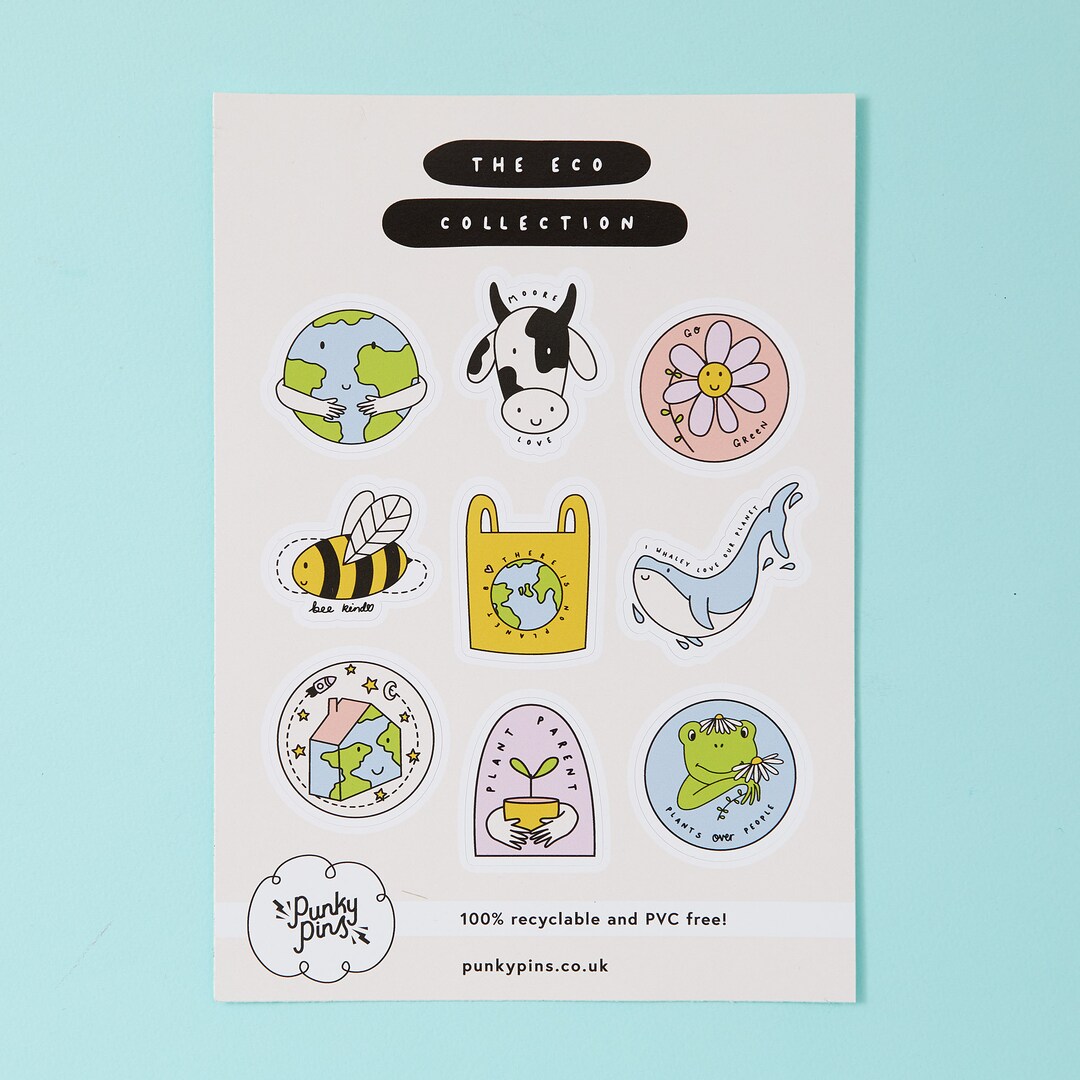 Earth Friends Eco Paper Sticker Sheet // Planner Stickers ...