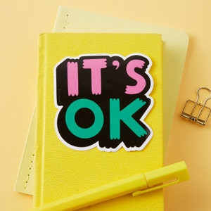It's OK Large Vinyl Sticker / OK Laptop Sticker / Die Cut Sticker for ...