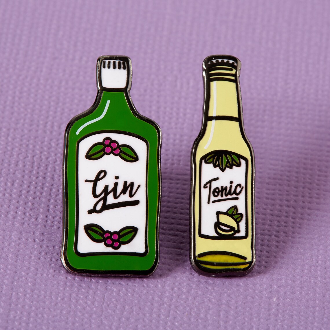Gin and Tonic Enamel Pin Set // Collar Lapel Pins // Gin Pins - Etsy