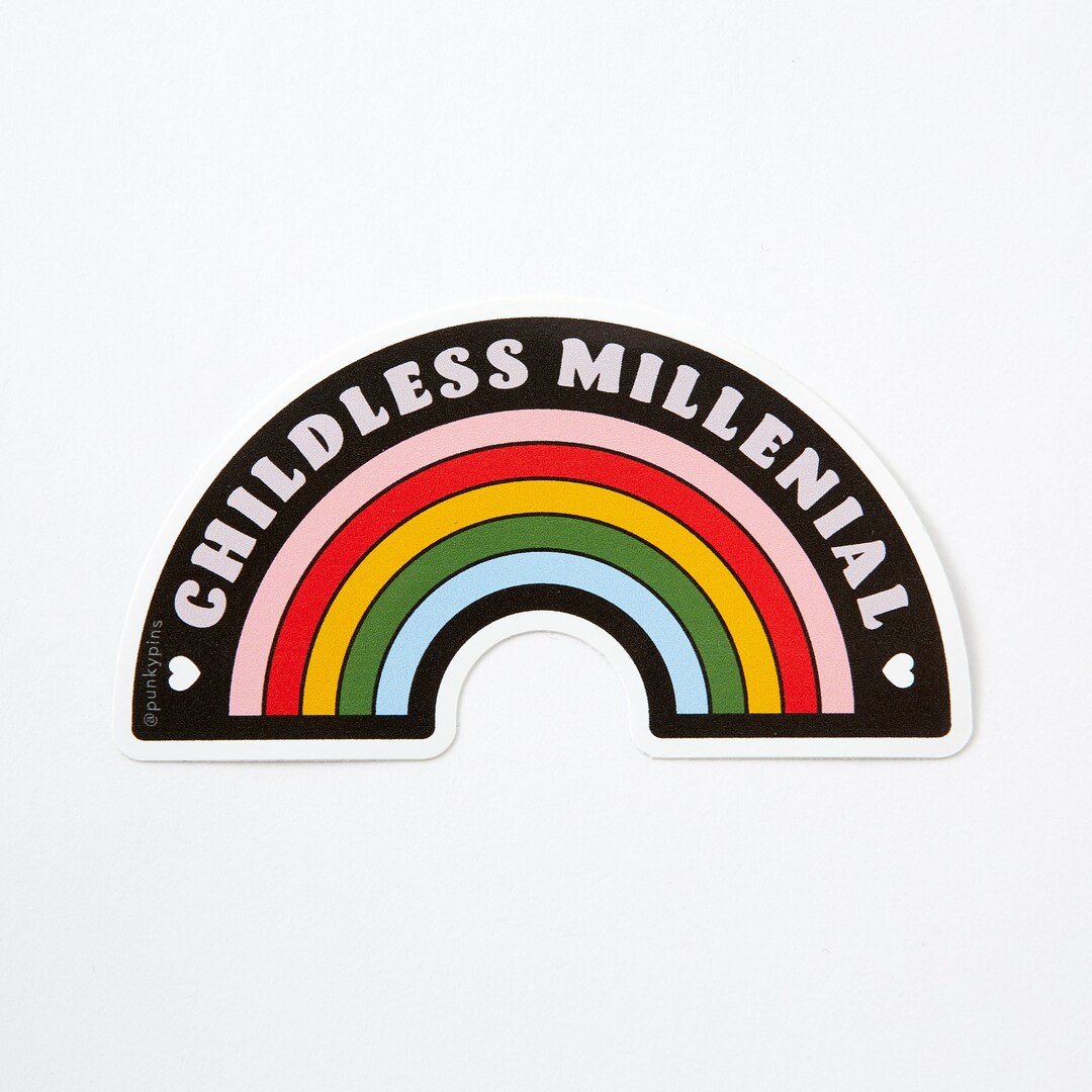 Childless Millennial Vinyl Sticker – Bold Laptop & Journal Decal - Etsy