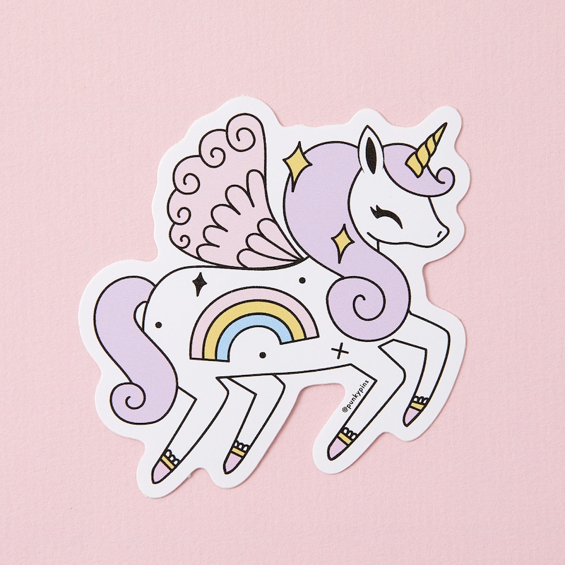 Unicorn Vinyl Sticker - Etsy
