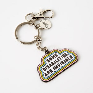 Some Disabilities Are Invisible Enamel Keyring // Key Chain // Spoonie ...