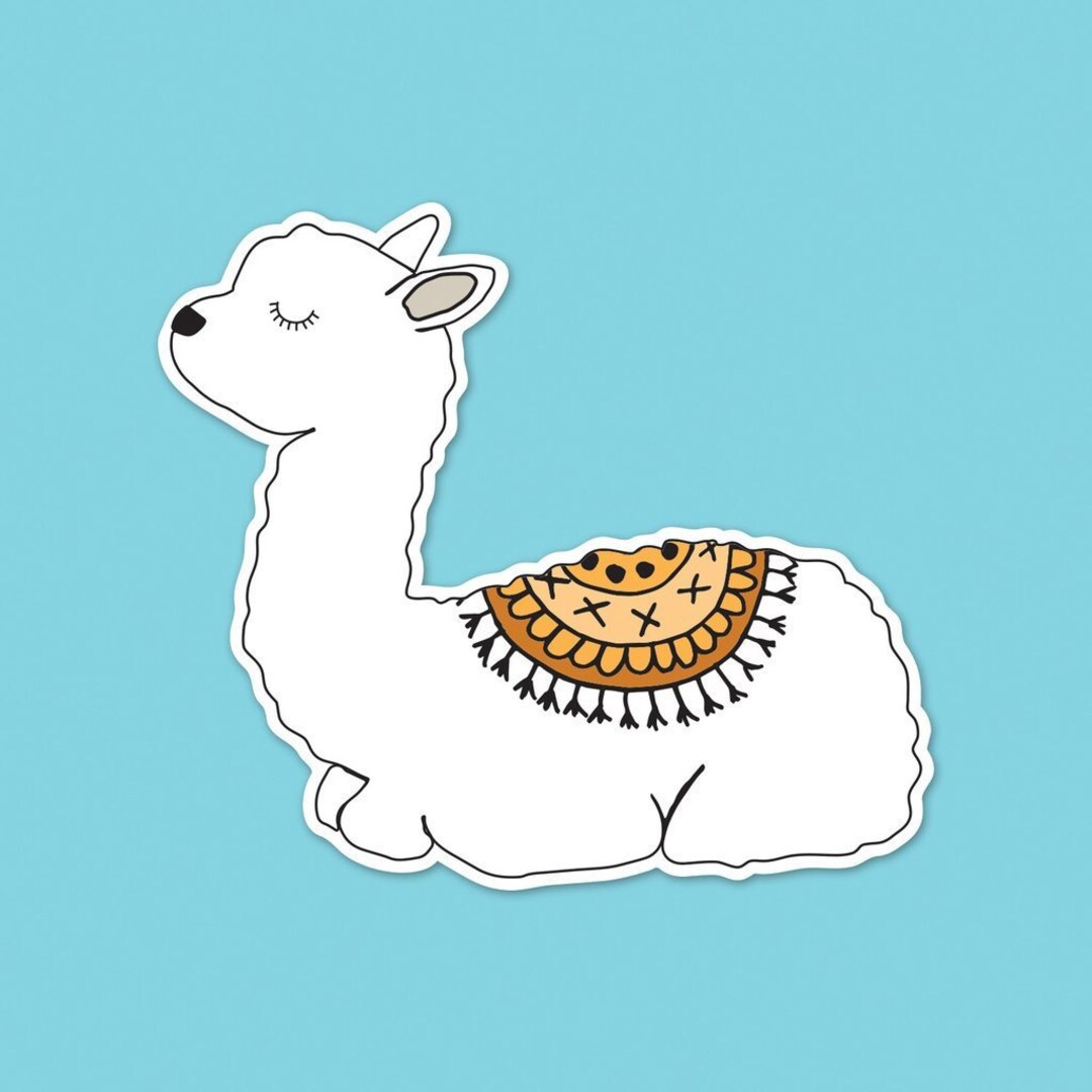 Baby Llama Vinyl Sticker - Die-cut Sticker for Laptops, Water Bottles ...