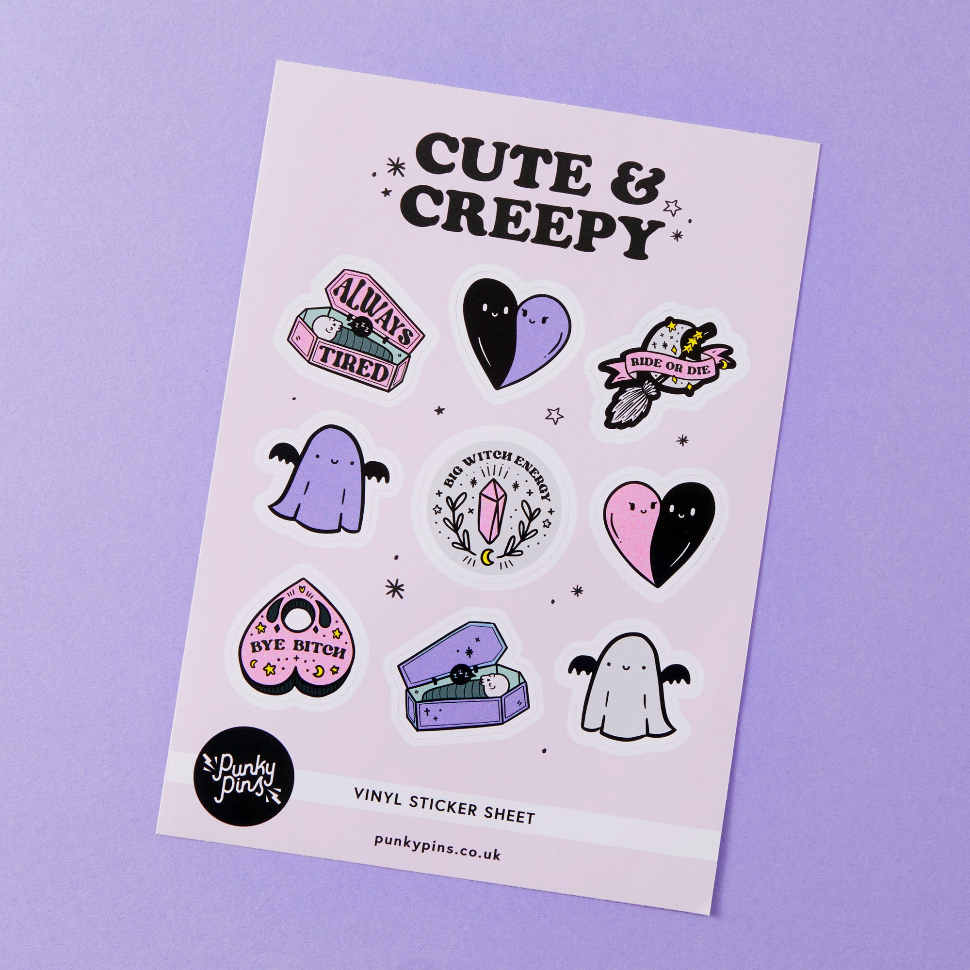 Cute & Creepy Vinyl A5 Sticker Sheet // Planner Stickers // | Etsy