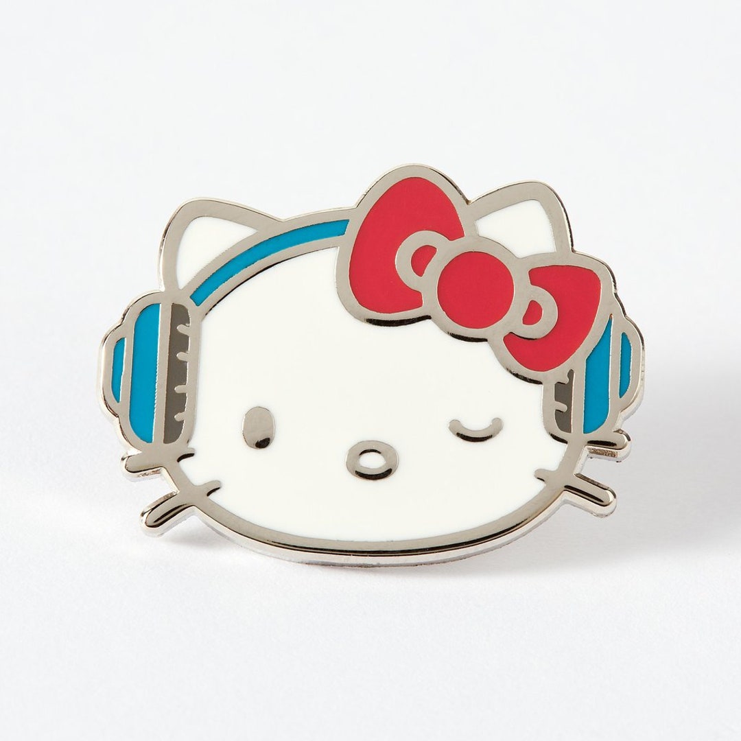 Hello Kitty DJ Enamel Pin// HK Pin, Lapel Pin, Pin Game, Pin Game ...