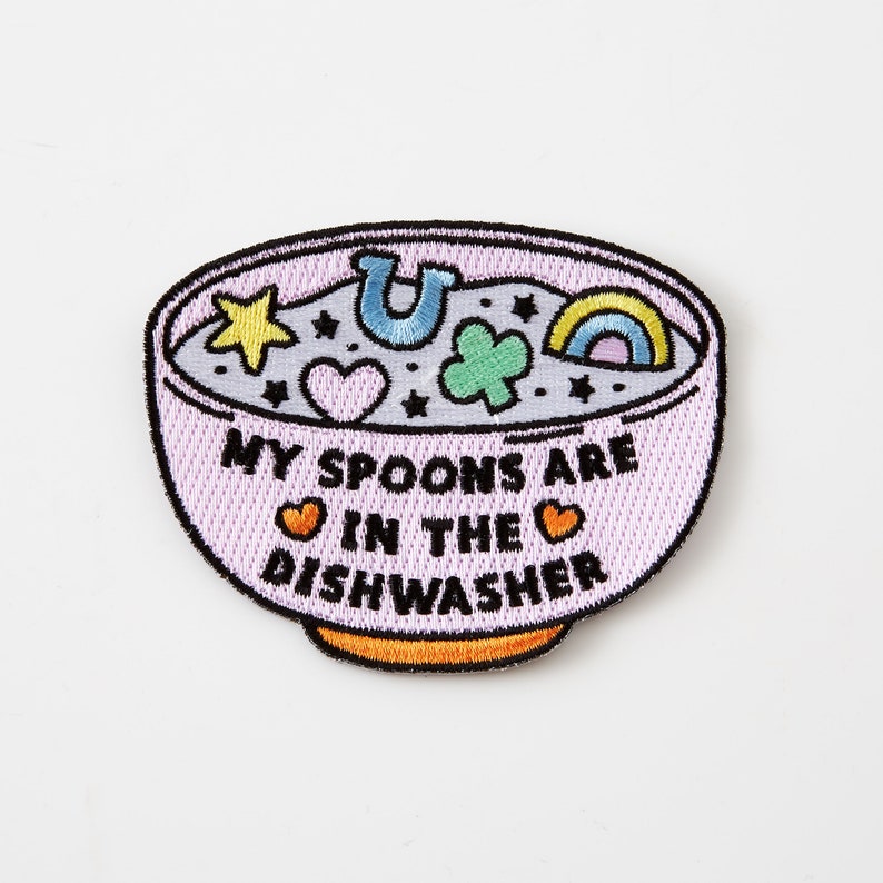 My Spoons Are in the Dishwasher Iron-on Patch // Embroidered Badge ...