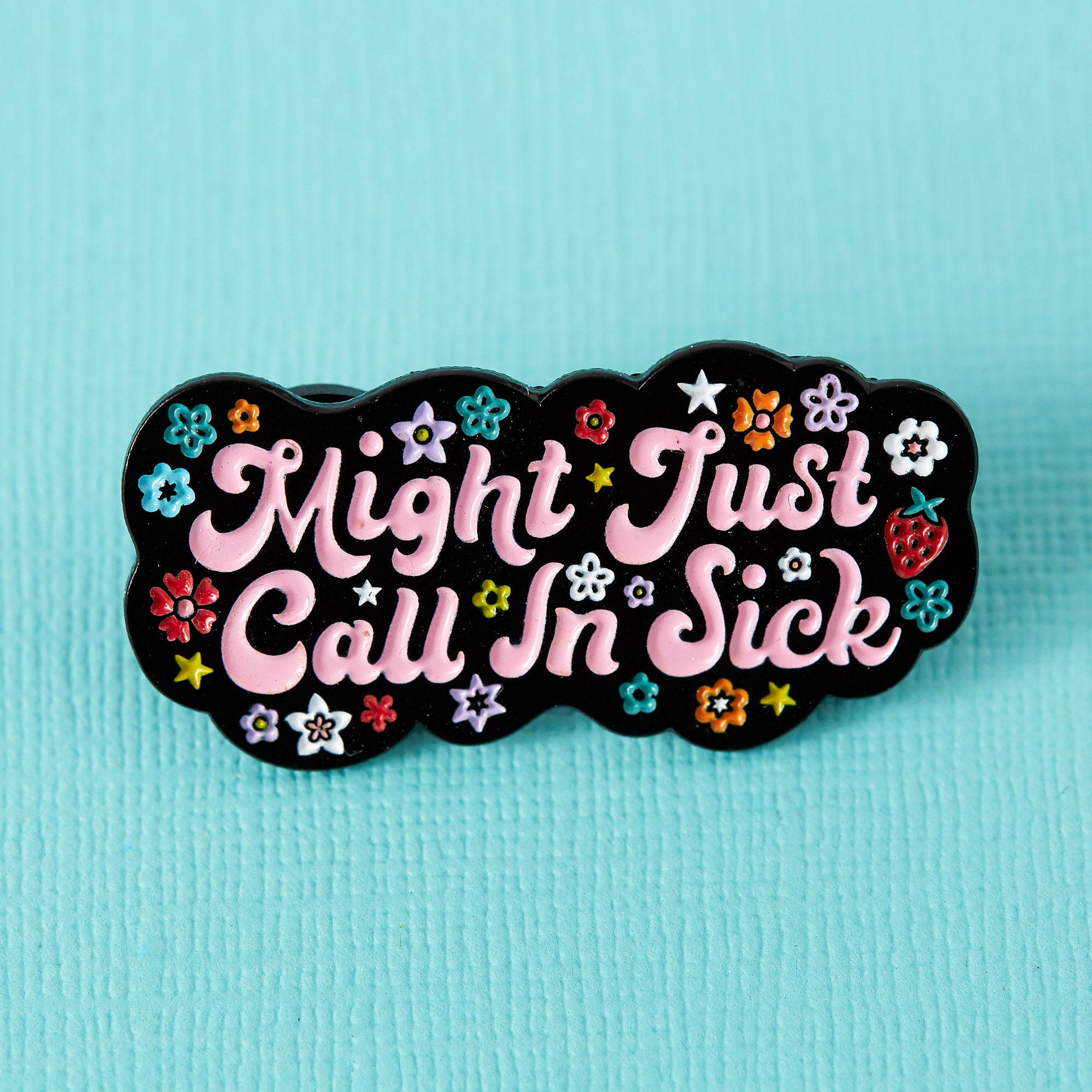 Might Just Call in Sick Enamel Pin //sick Day Pin // Retro Illustration ...