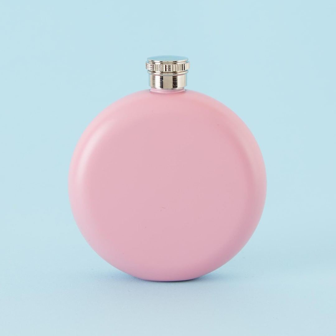 Baby Pink Round Hip Flask, Blank Plain Flask 5oz Size - Etsy