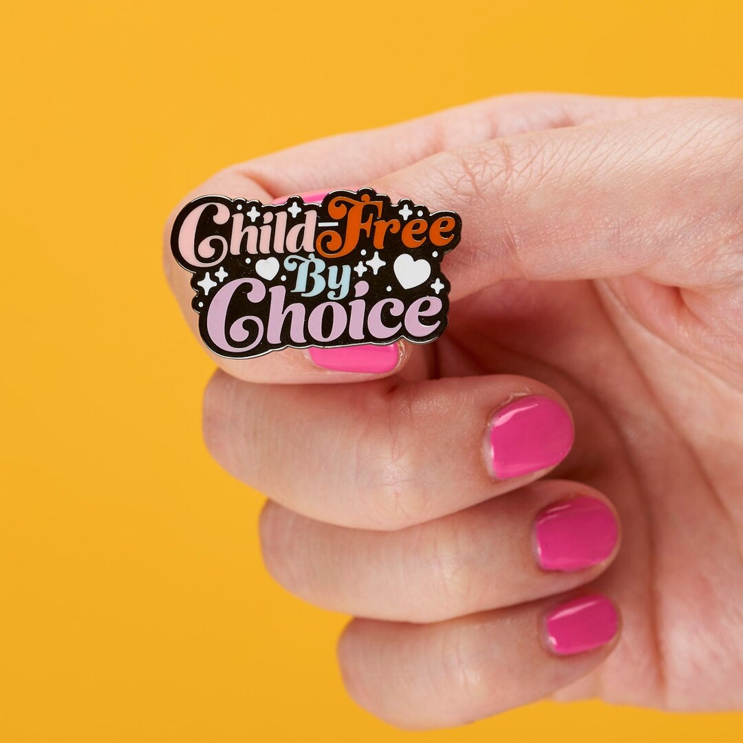 Child Free by Choice Enamel Pin // Childfree Pin by Punky Pins // Birth ...