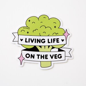 Living Life on the Veg Vinyl Sticker – Vegetable Laptop & Bottle Decal ...