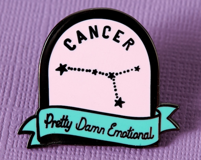 Cancer Starsign Enamel Pin Pink and Blue // Cancerian, Horoscope ...