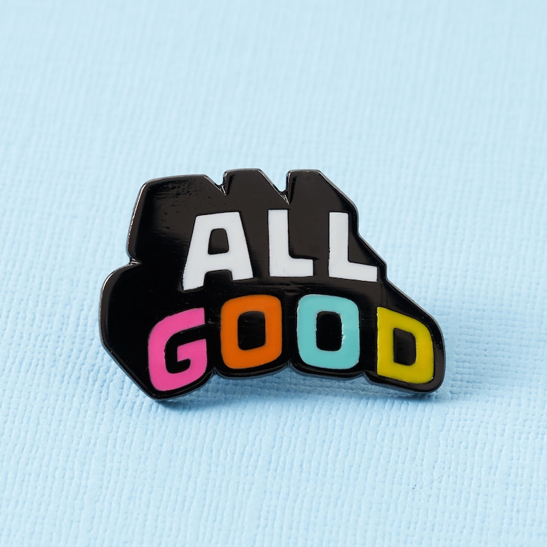 All Good Pin // Enamel Pin Badge // Letterbox Gifts // - Etsy