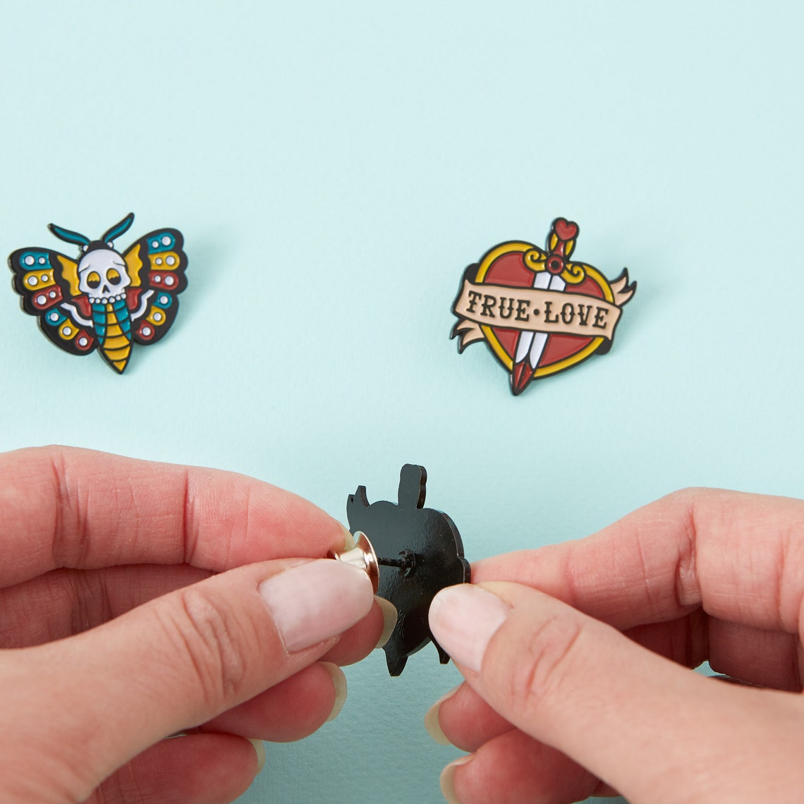 Secure Locking Pin Back // Deluxe Locking Pin Back // Locking | Etsy