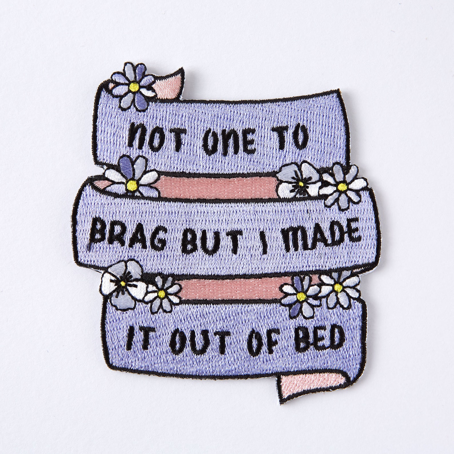 Not One to Brag Embroidered Iron on Patch // Sew on Applique // Tired ...