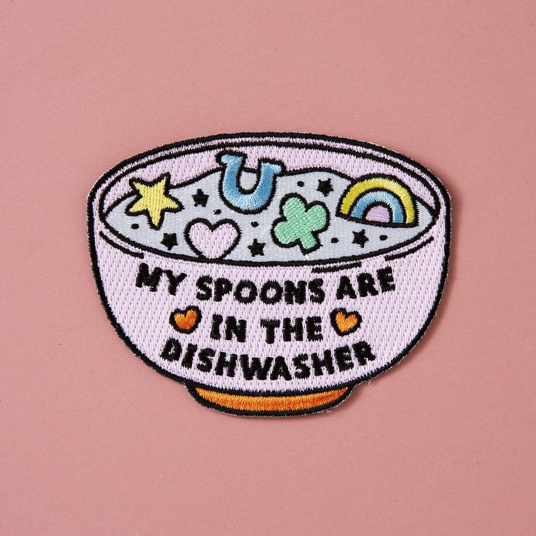 My Spoons Are in the Dishwasher Iron-on Patch // Embroidered Badge ...