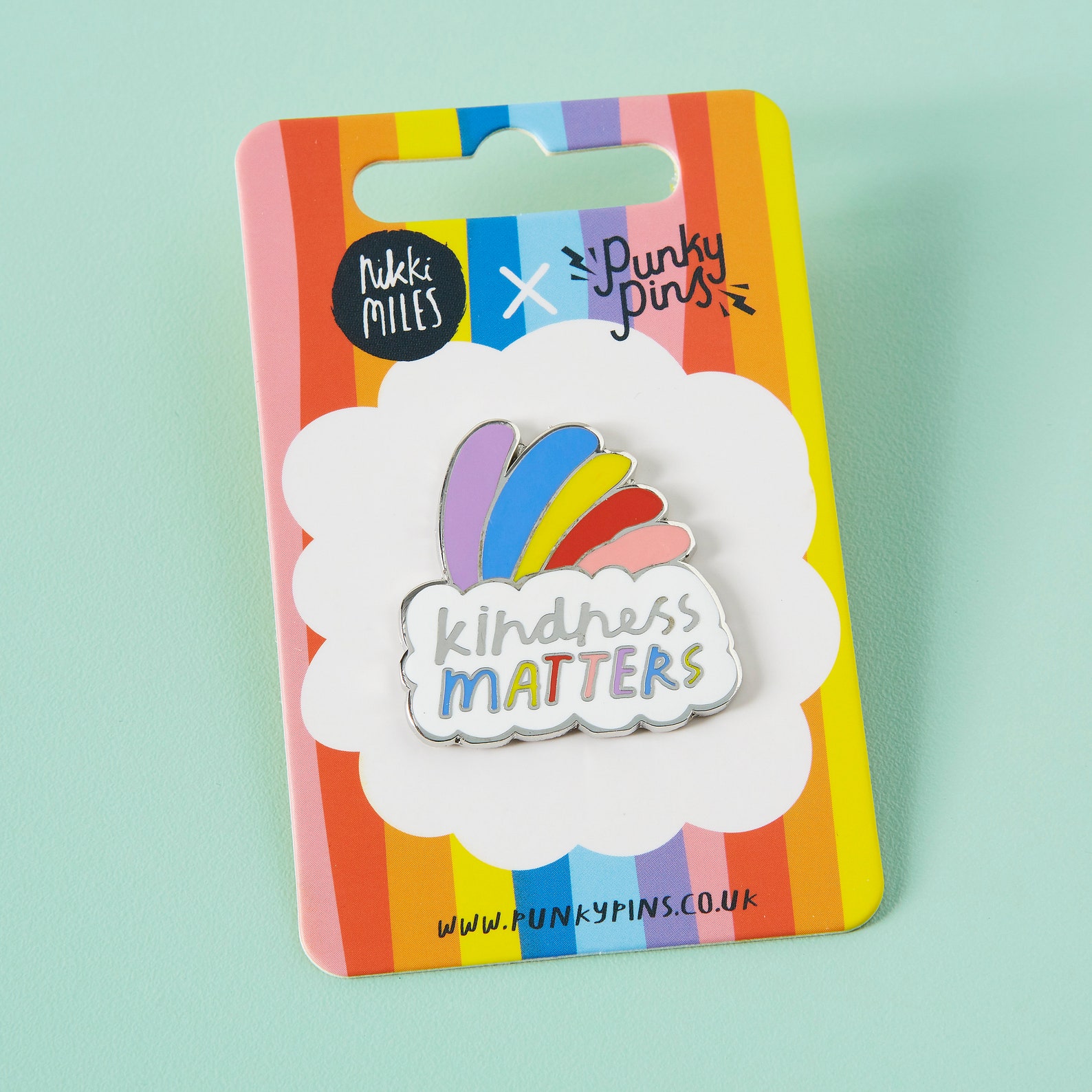 Kindness Matters Enamel Pin // Be Kind Pin // Rainbow Lapel Pin Badge ...