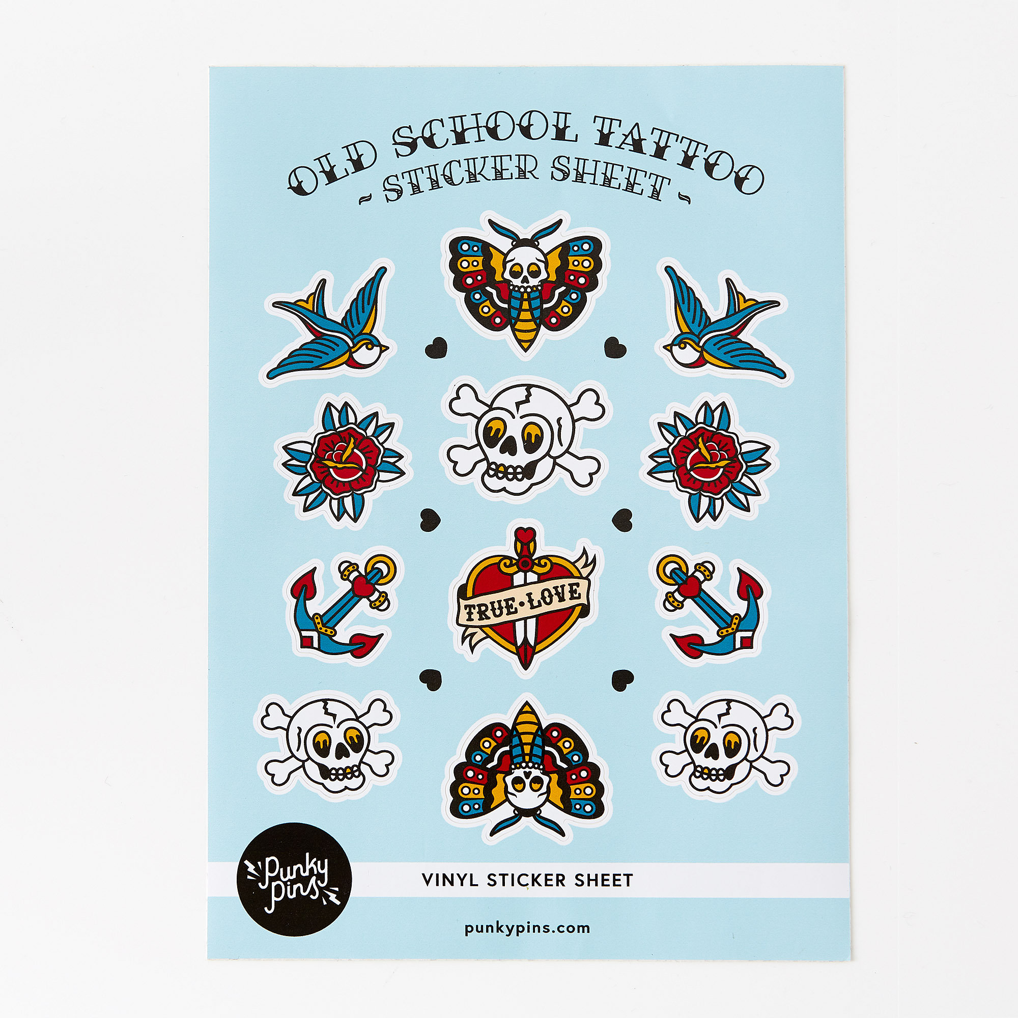 Old School Tattoo Sticker Sheet A5 // Planner Stickers // Illustration ...