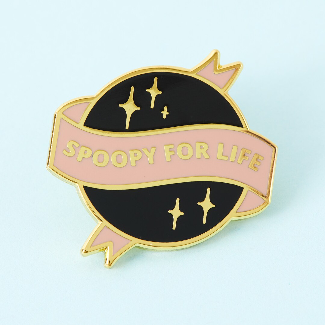 Spoopy for Life Enamel Pin - Punky Pins // Pin Badge, Badges, Funny ...
