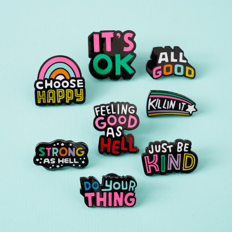 It's OK Pin // Enamel Pin // Letterbox Gift // Positivity - Etsy