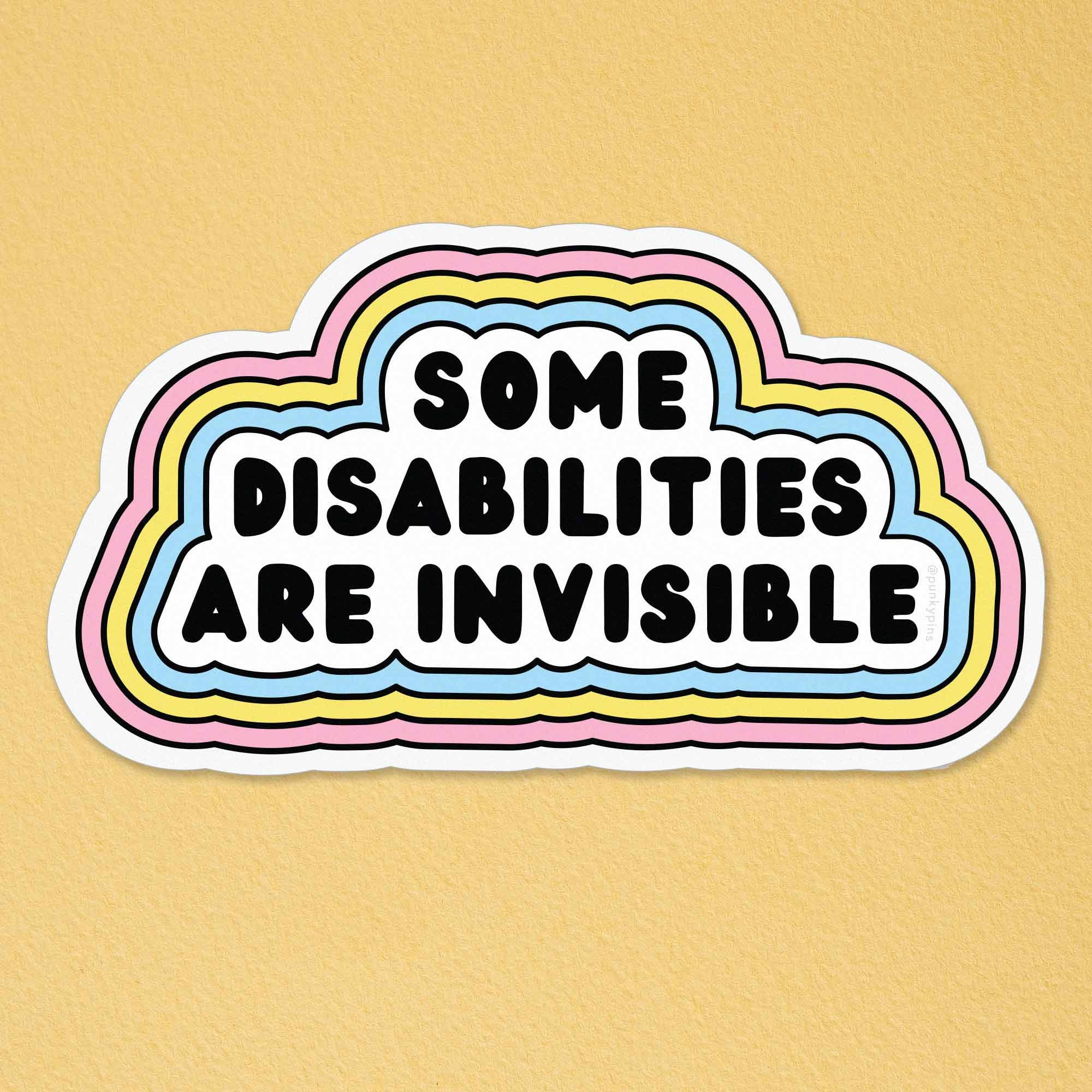 Some Disabilities are Invisible Vinyl sticker // spoonie | Etsy