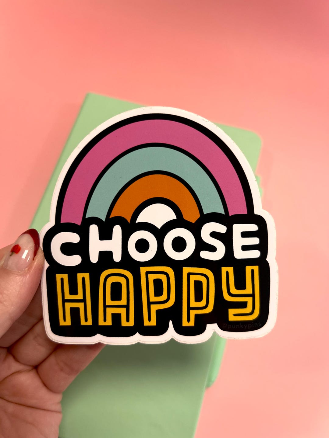 Choose Happy Vinyl Sticker – Motivational Laptop Decal - Etsy