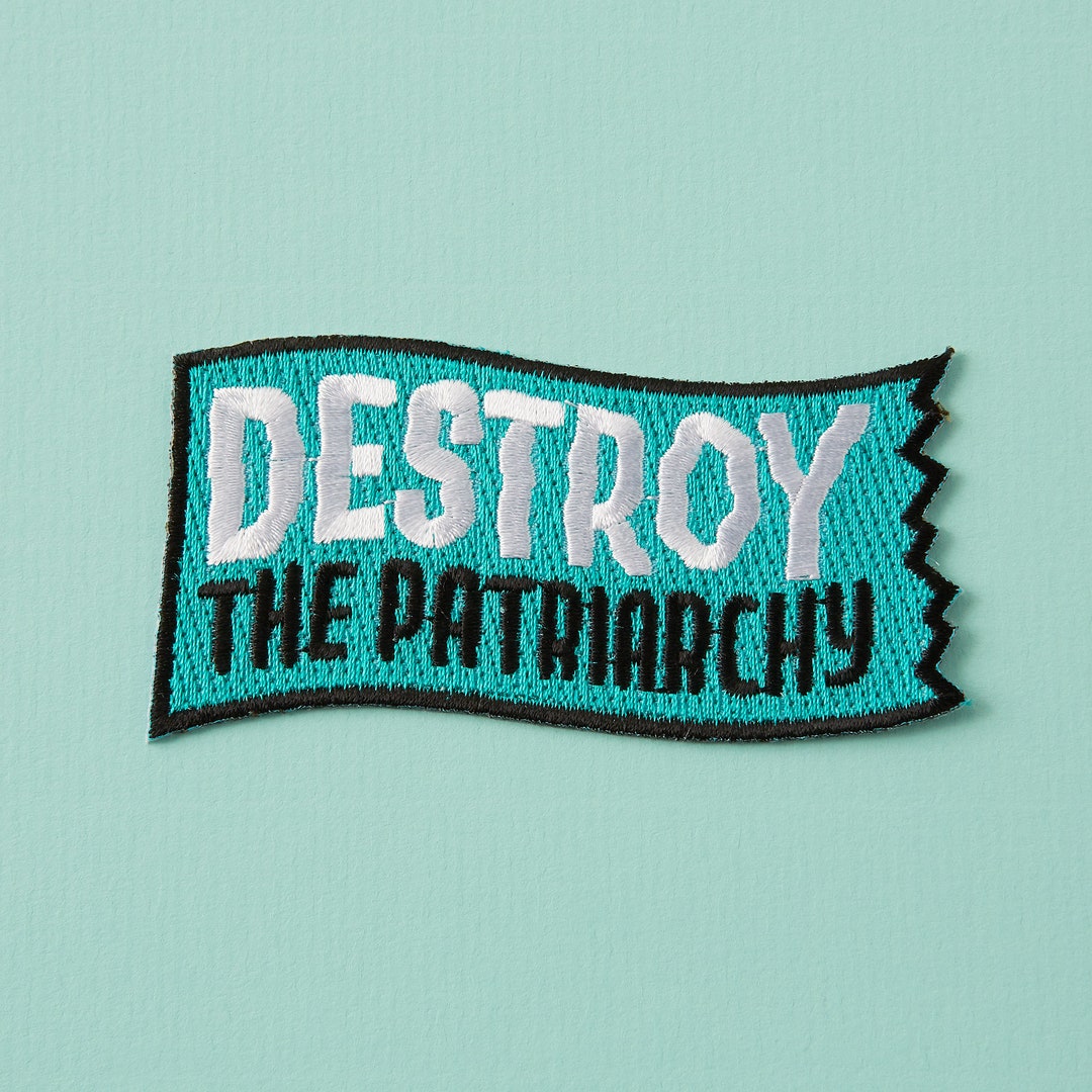 Destroy the Patriarchy Embroidered Iron on Patch // Jacket Patch, Betty ...