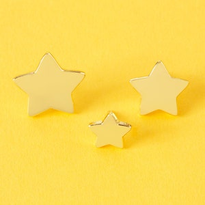 Trio of Gold Stars Enamel Pin Set // Achievement Pins, Collar Pins ...