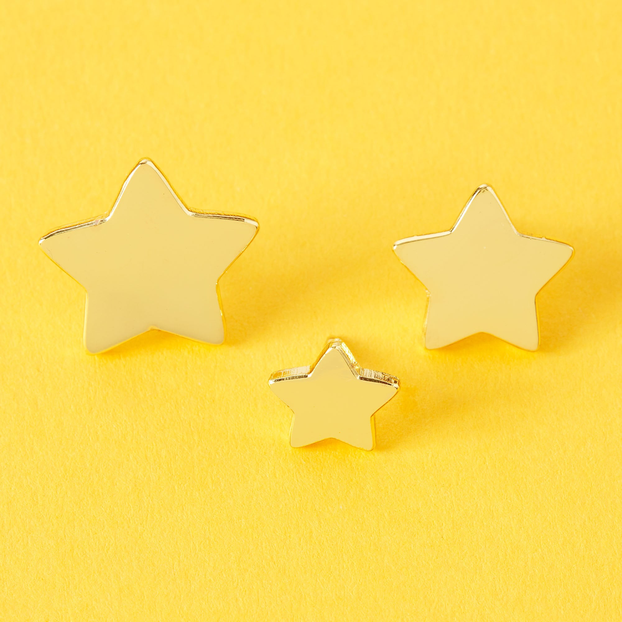 Trio of Gold Stars Enamel Pin Set // Achievement Pins Collar - Etsy