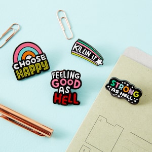 All Good Pin // Enamel Pin Badge // Letterbox Gifts // Affirmation Pin ...