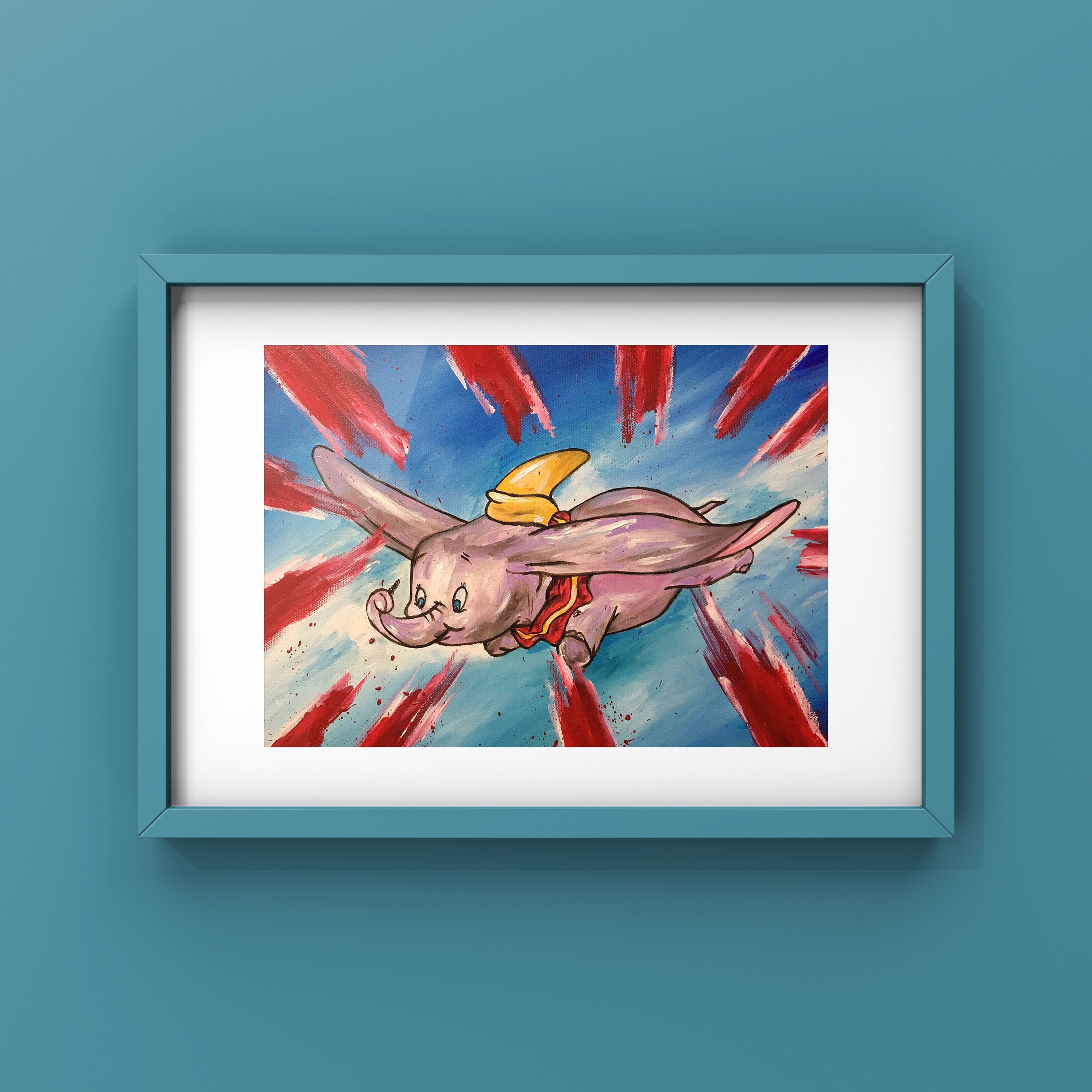 Dumbo Art Print Home Decor Disney Fan Art Wall Art | Etsy