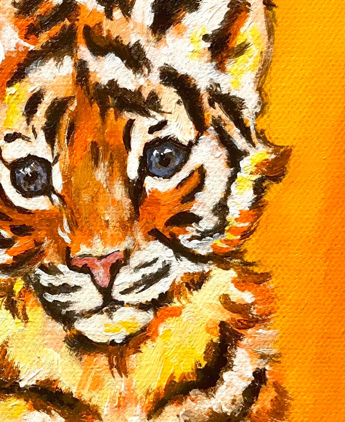 Baby Tiger Contemporary Art Print Wildlife Animal Art | Etsy