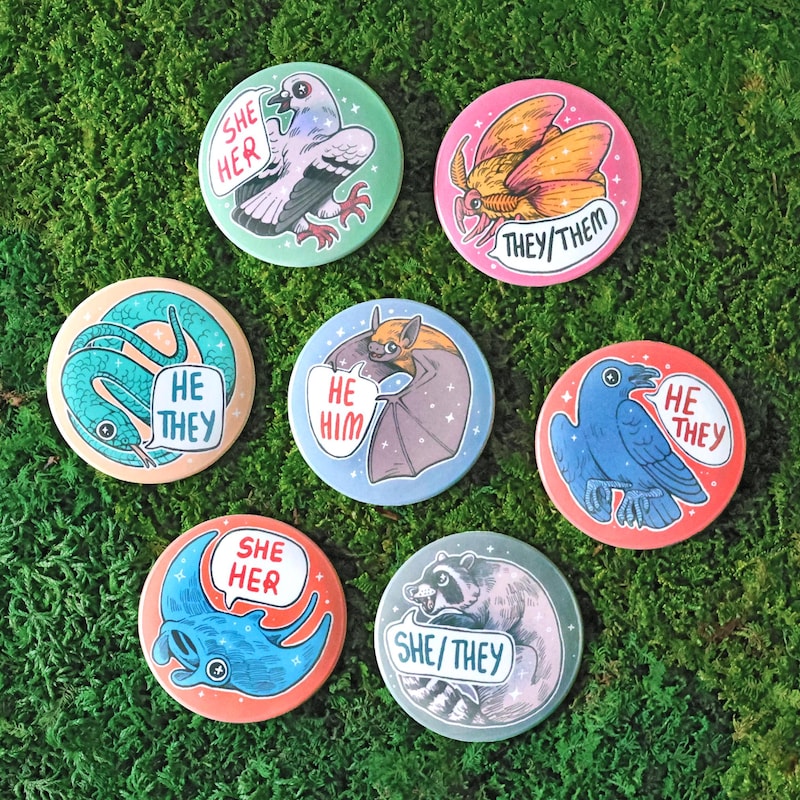 He/him Pronoun Sticker - Etsy UK