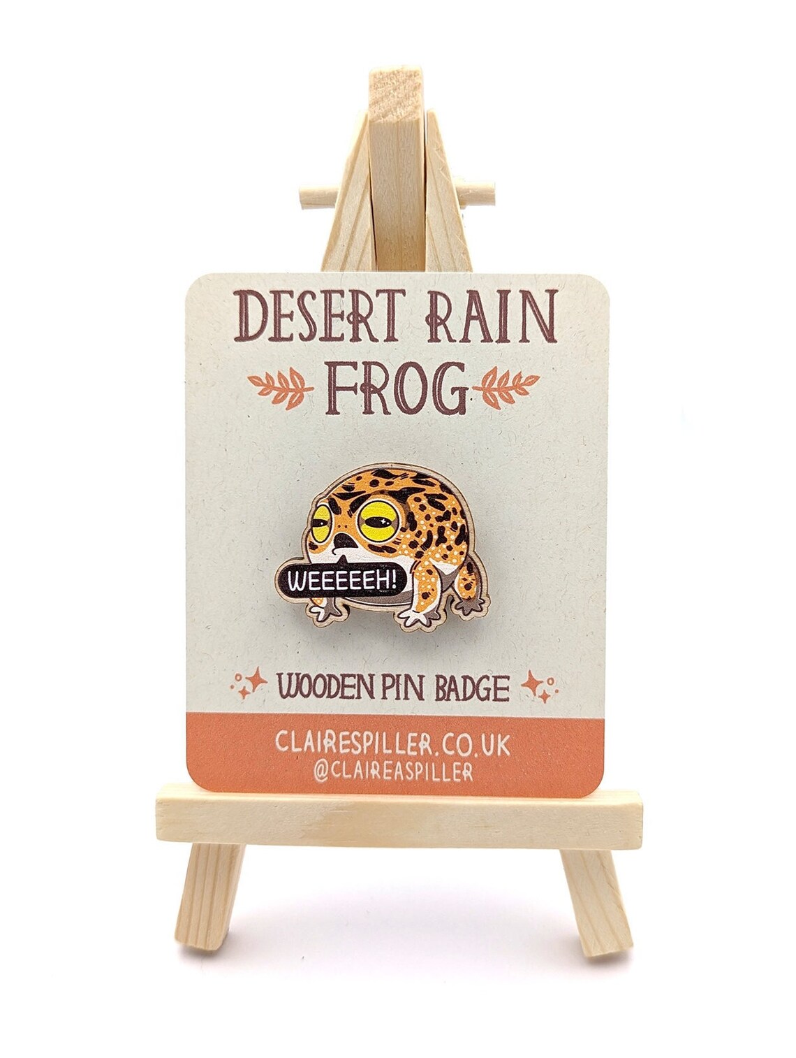 Desert Rain Frog Wooden Pin Badge / Cute Screaming Frog - Etsy