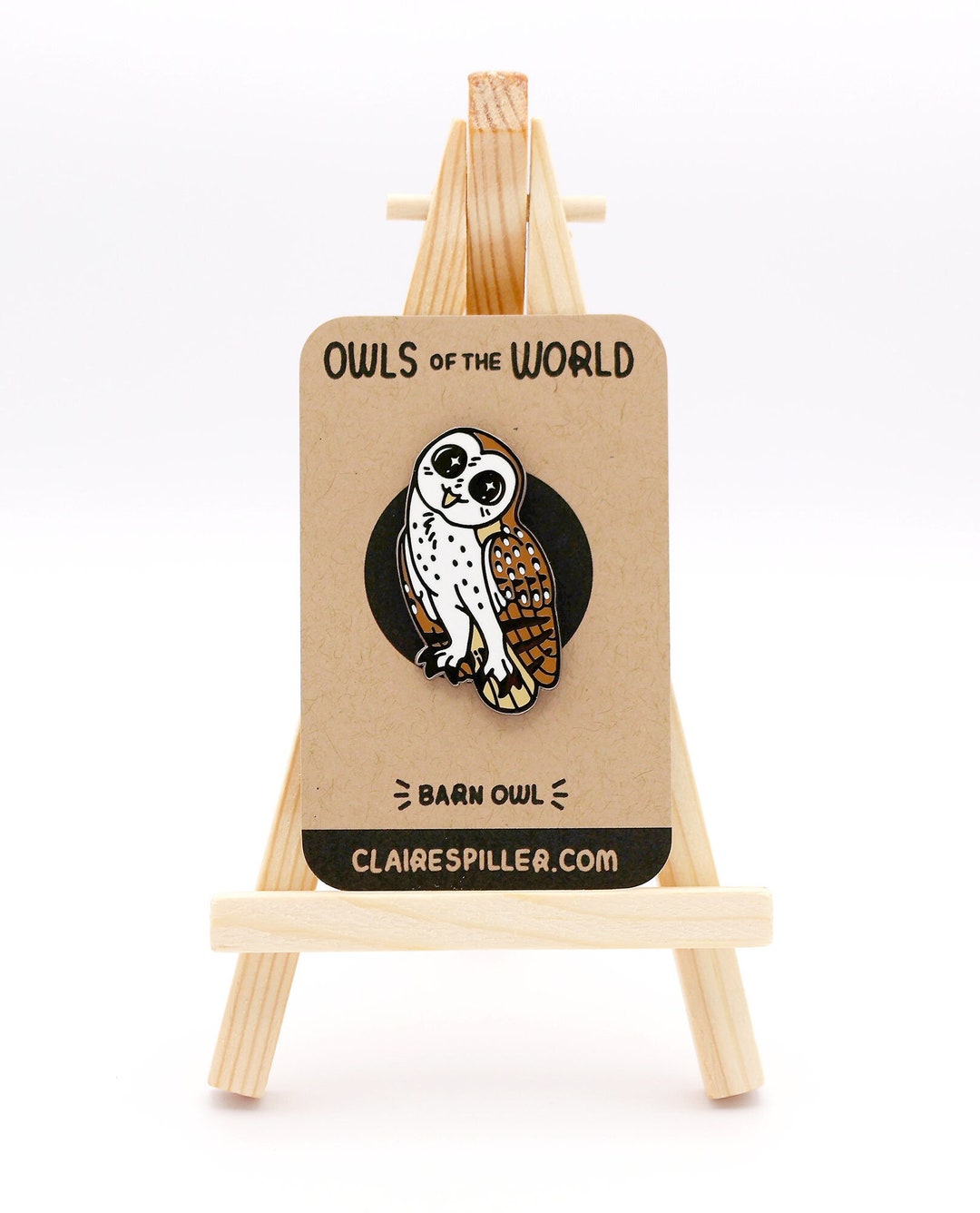 Barn Owl Enamel Pin Badge / Owls of the World Lapel Pin / Bird ...