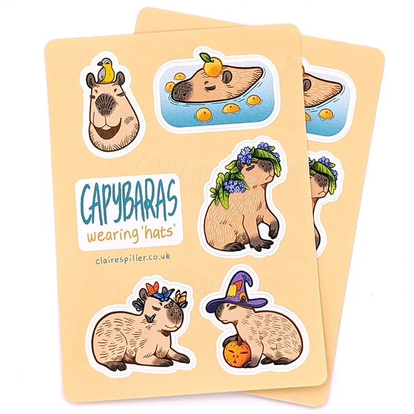 Cute Capybara Stickers - Etsy